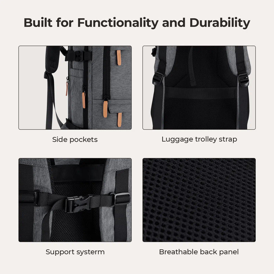 Falco 40L Expandable Airline Approved Carry On Backpack – UK.BAGSMART